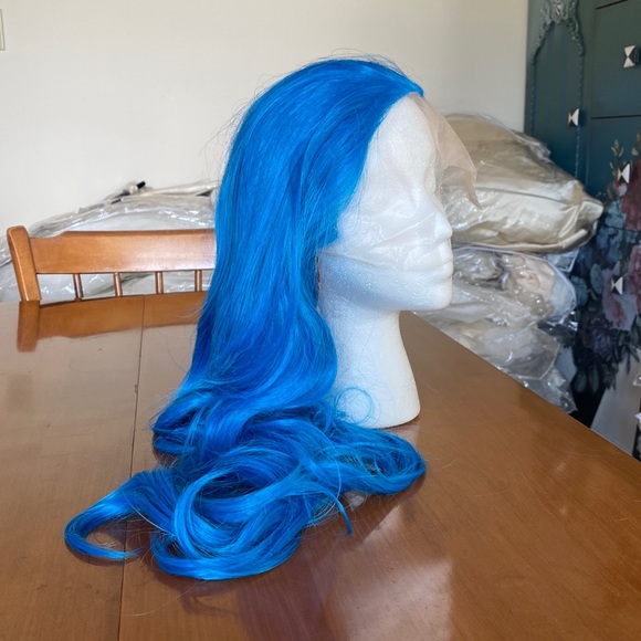 Accessories | Mermaid Wig Blue Cosplay Pole Dancer Costume Natural Wave ...